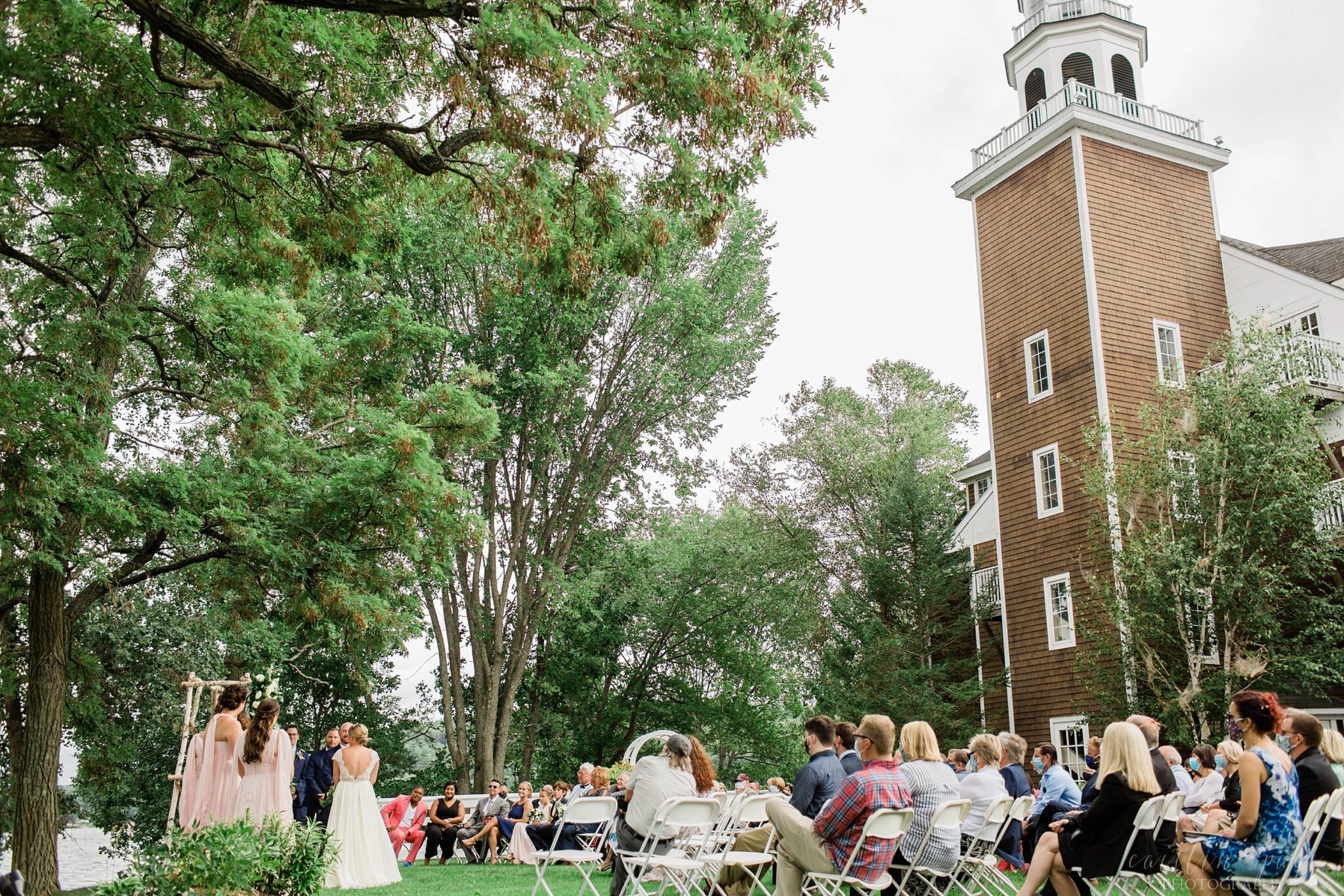 Summer Wedding at Church Landing Meredith New Hampshire Caitlin Page ...